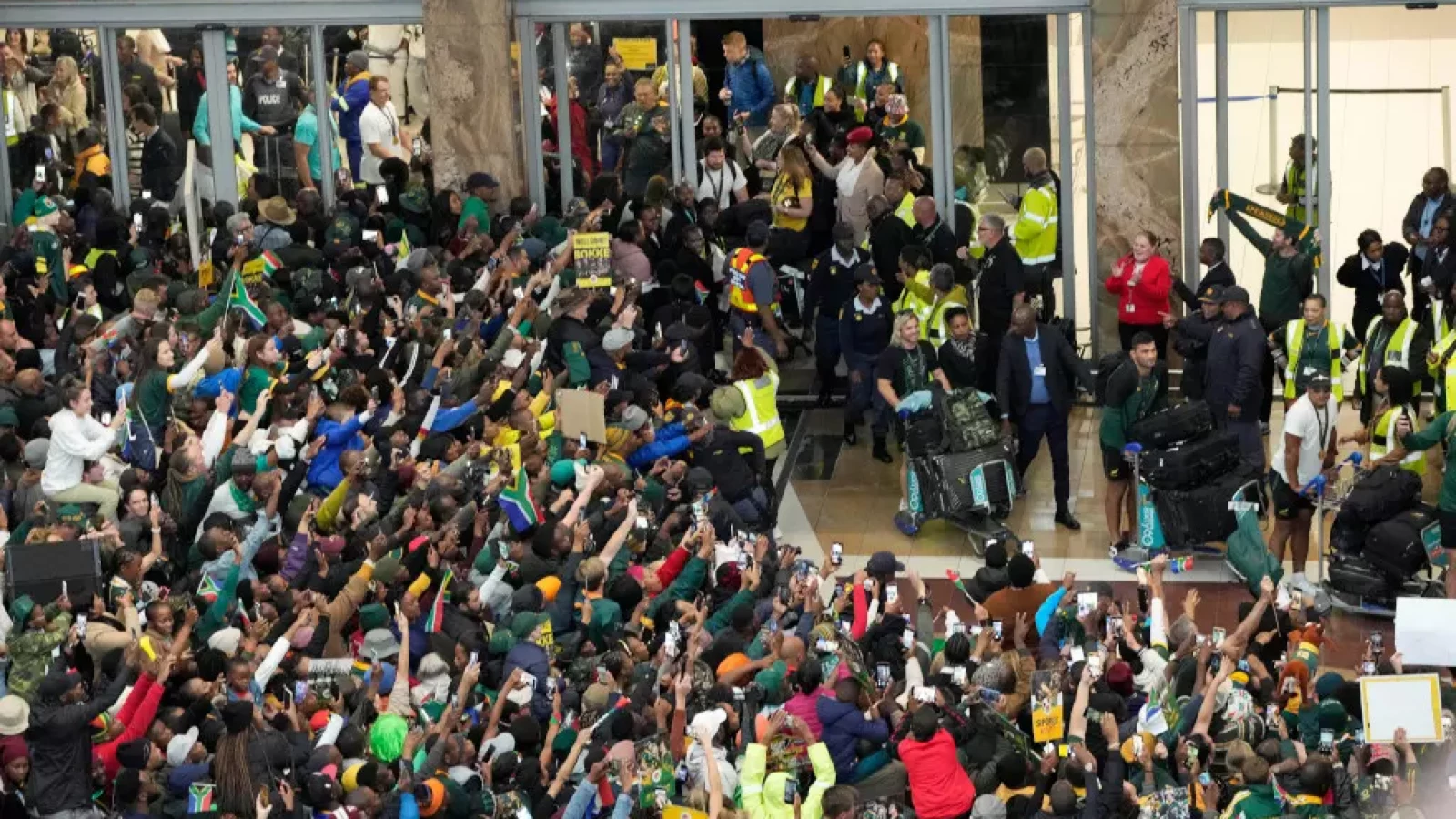 Springboks greeted with hero's welcome upon returning home | rugby