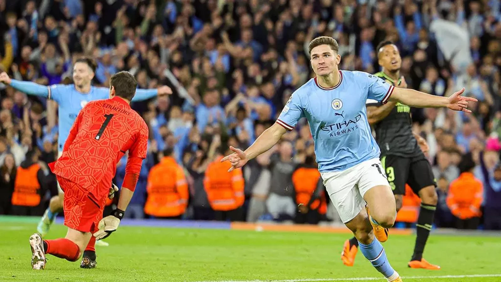 Julian Alvarez goal ensures champions finish with a flourish at home ...