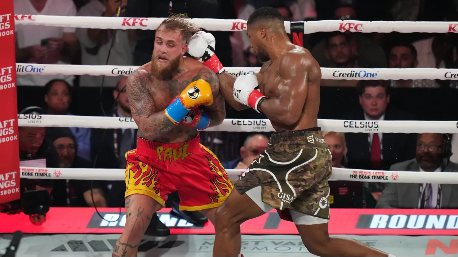 Anthony Joshua recovers from slow start to knock out Jake Paul in Miami ...