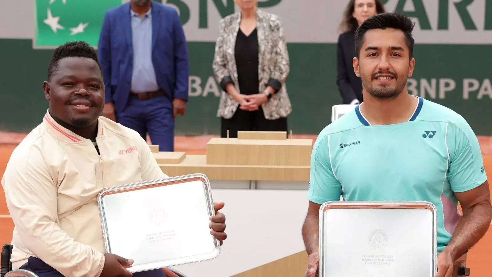 Donald Ramphadi reacts to claiming silver in Roland Garros Quad Doubles ...
