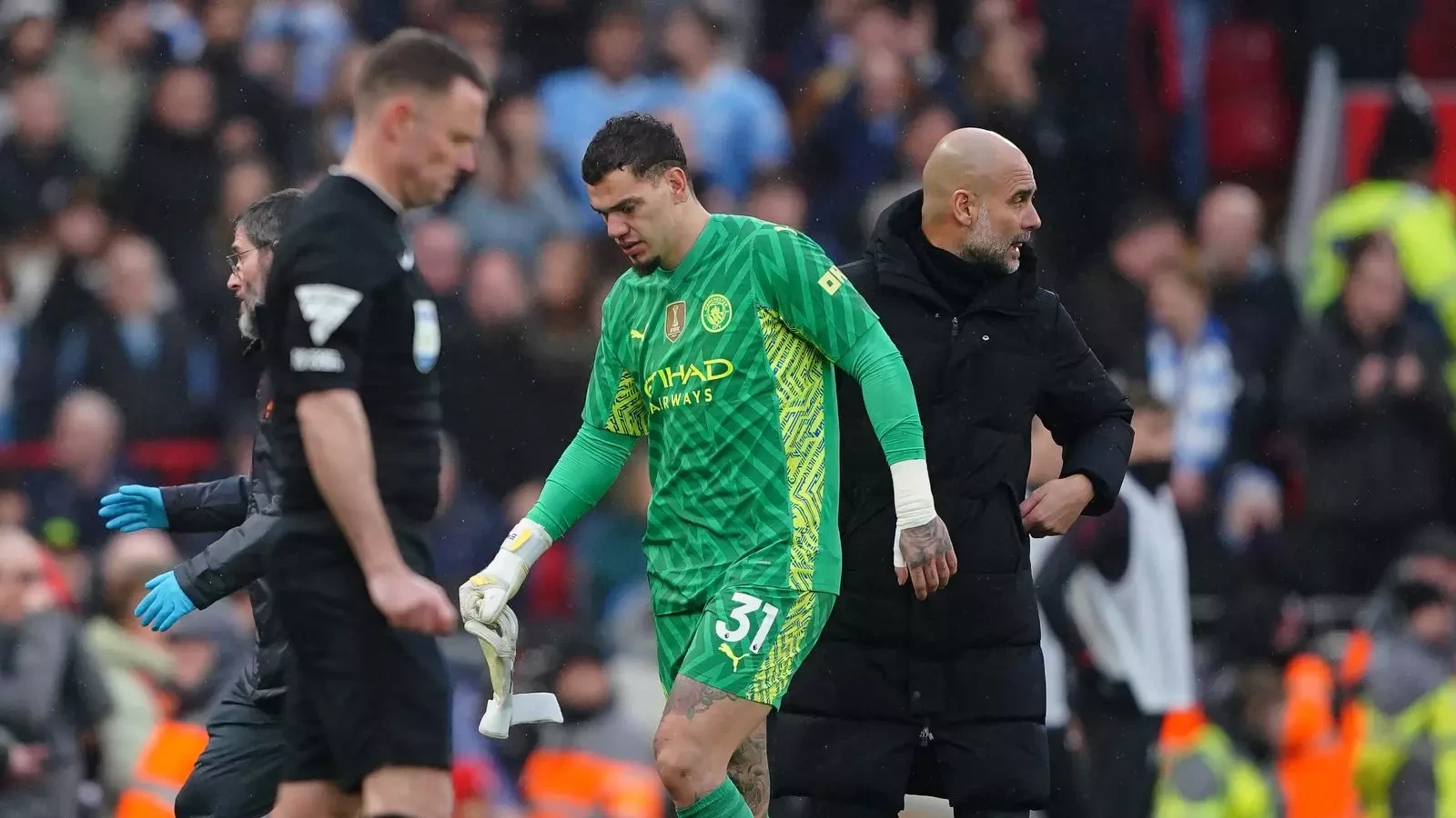 Man City goalkeeper Ederson ruled out for a month with thigh injury ...