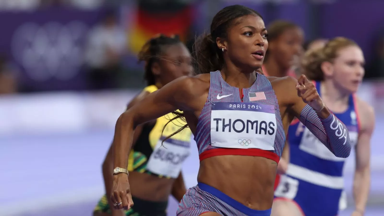Gabby Thomas powers to Olympic gold in 200m to deny Julien Alfred a ...