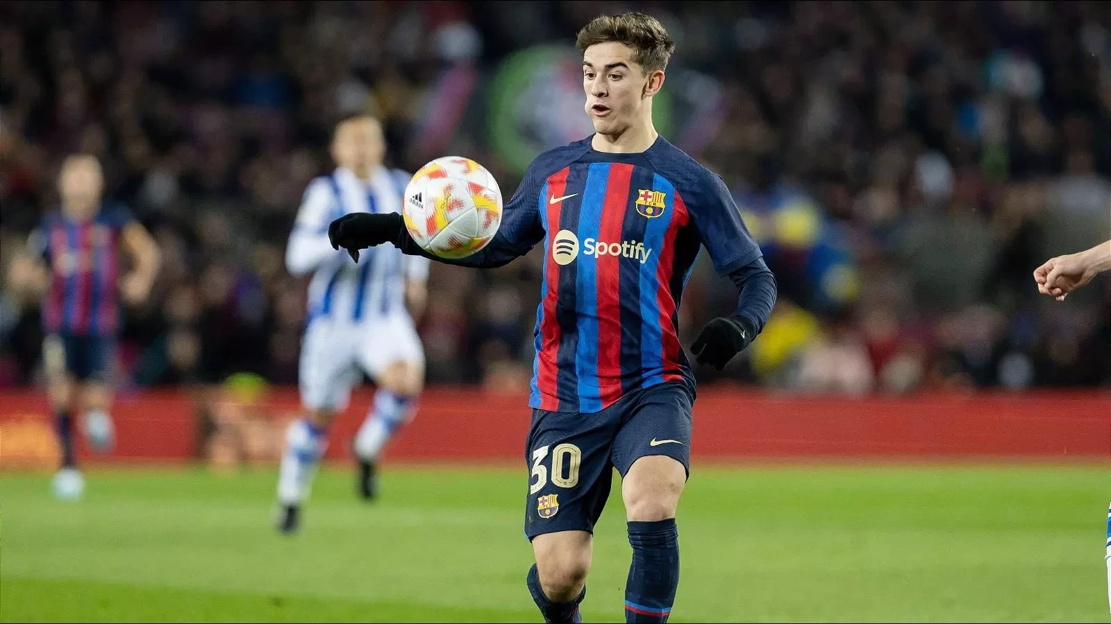 Gavi returns for FC Barcelona training session | soccer