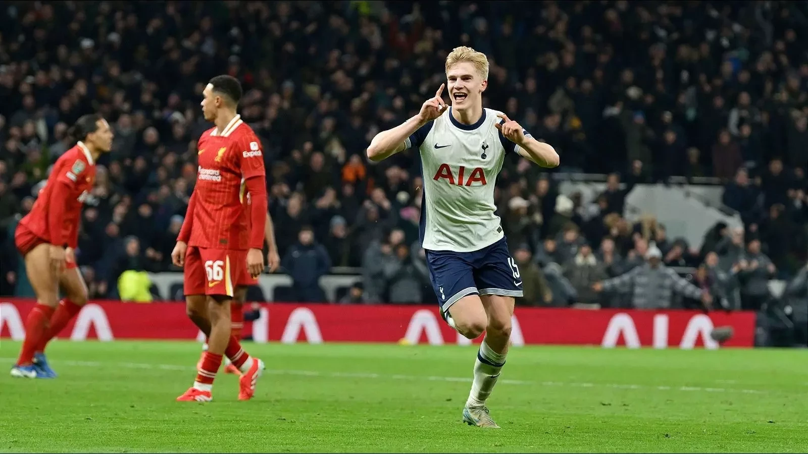 Lucas Bergvall's late strike stuns Liverpool in controversial Tottenham ...