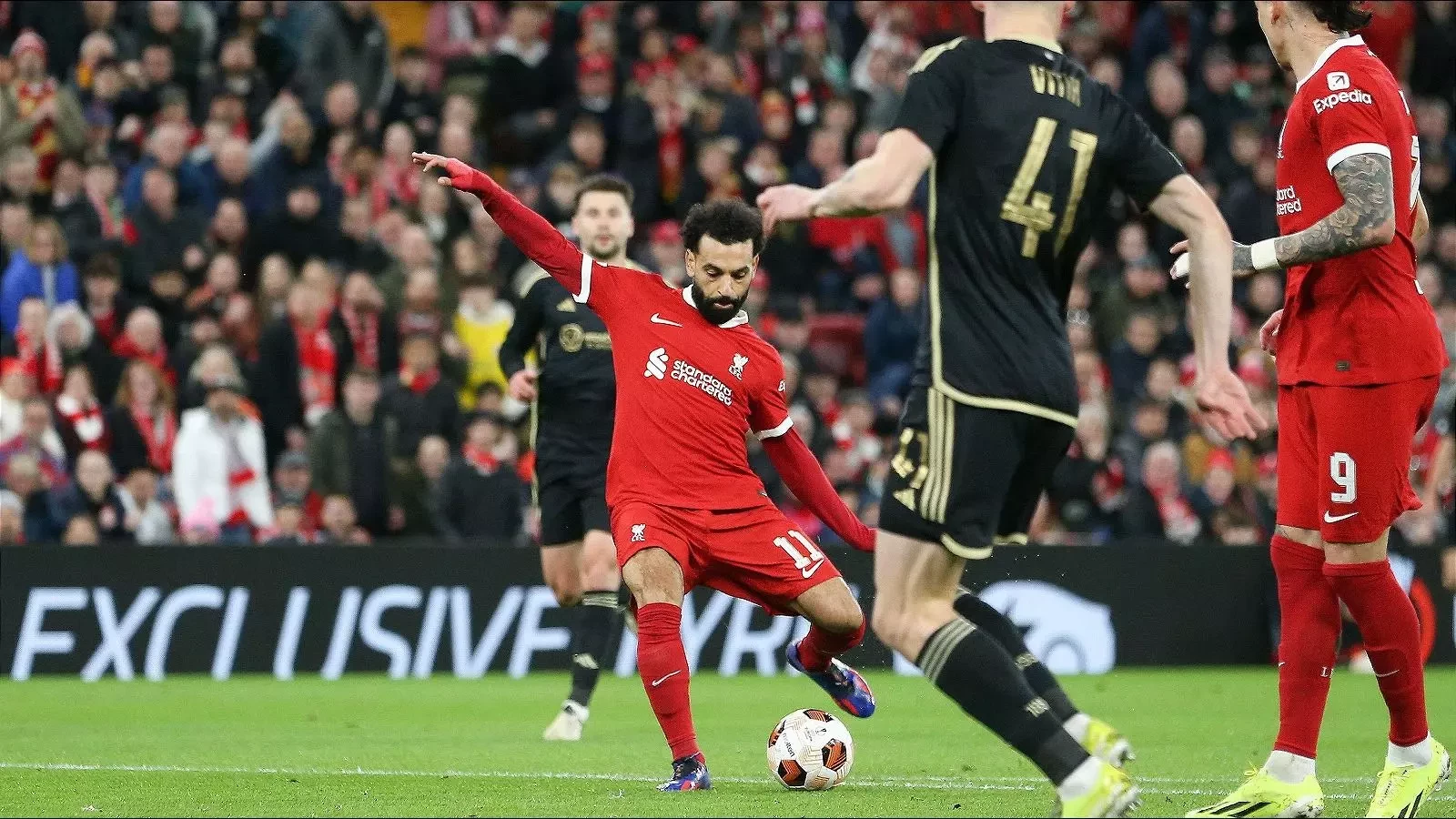 Mohamed Salah scores record-breaking goal in Liverpool's Europa League ...