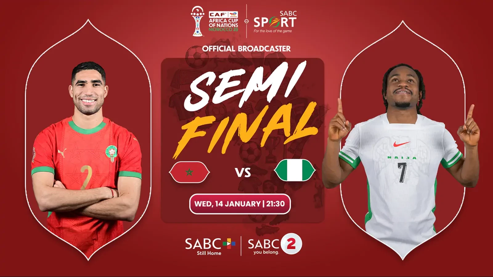 How can I watch Morocco take on Nigeria in the 2025 AFCON semi-final on ...
