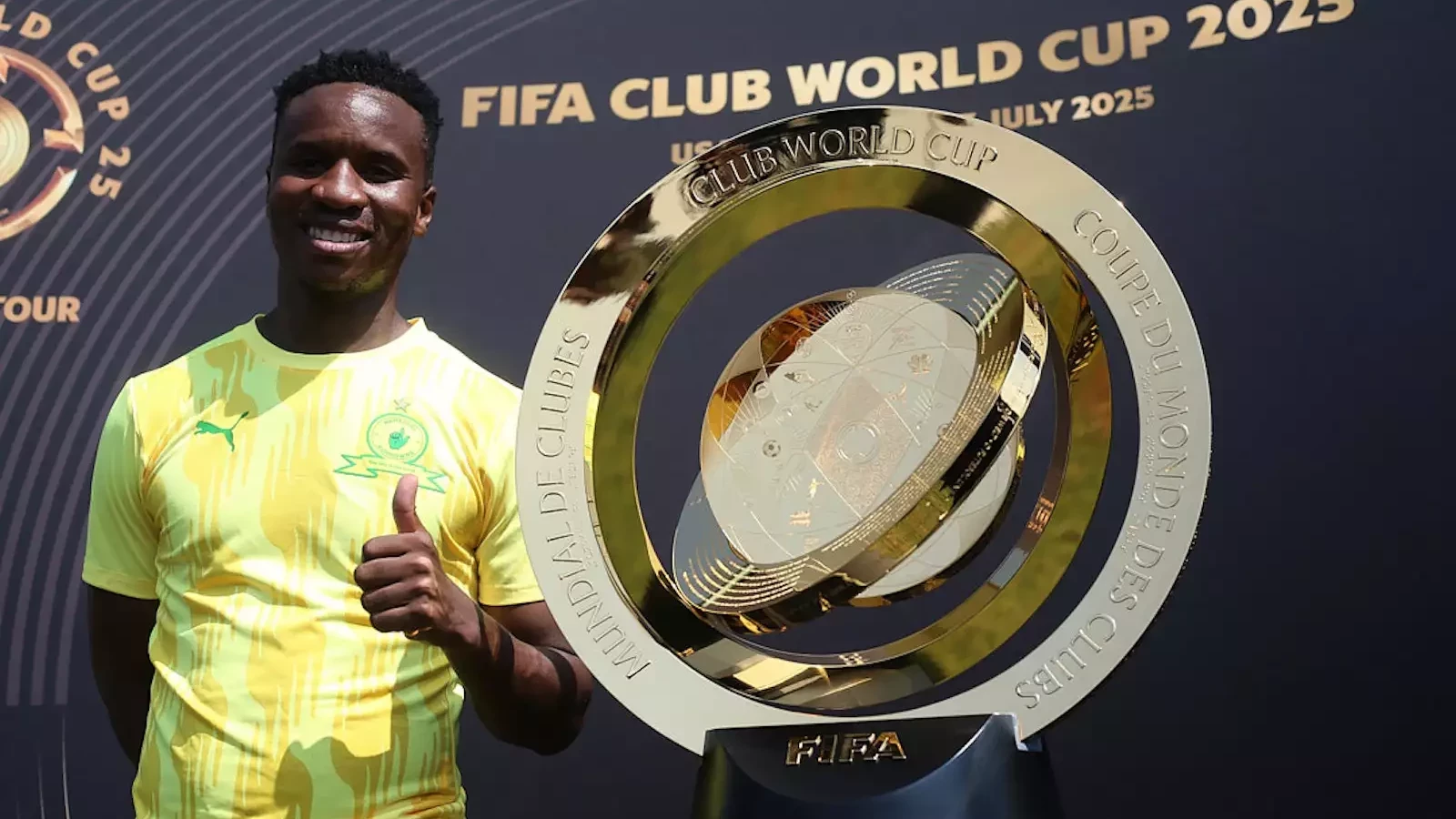 Themba Zwane shares recovery update as new FIFA CWC trophy lands in SA ...