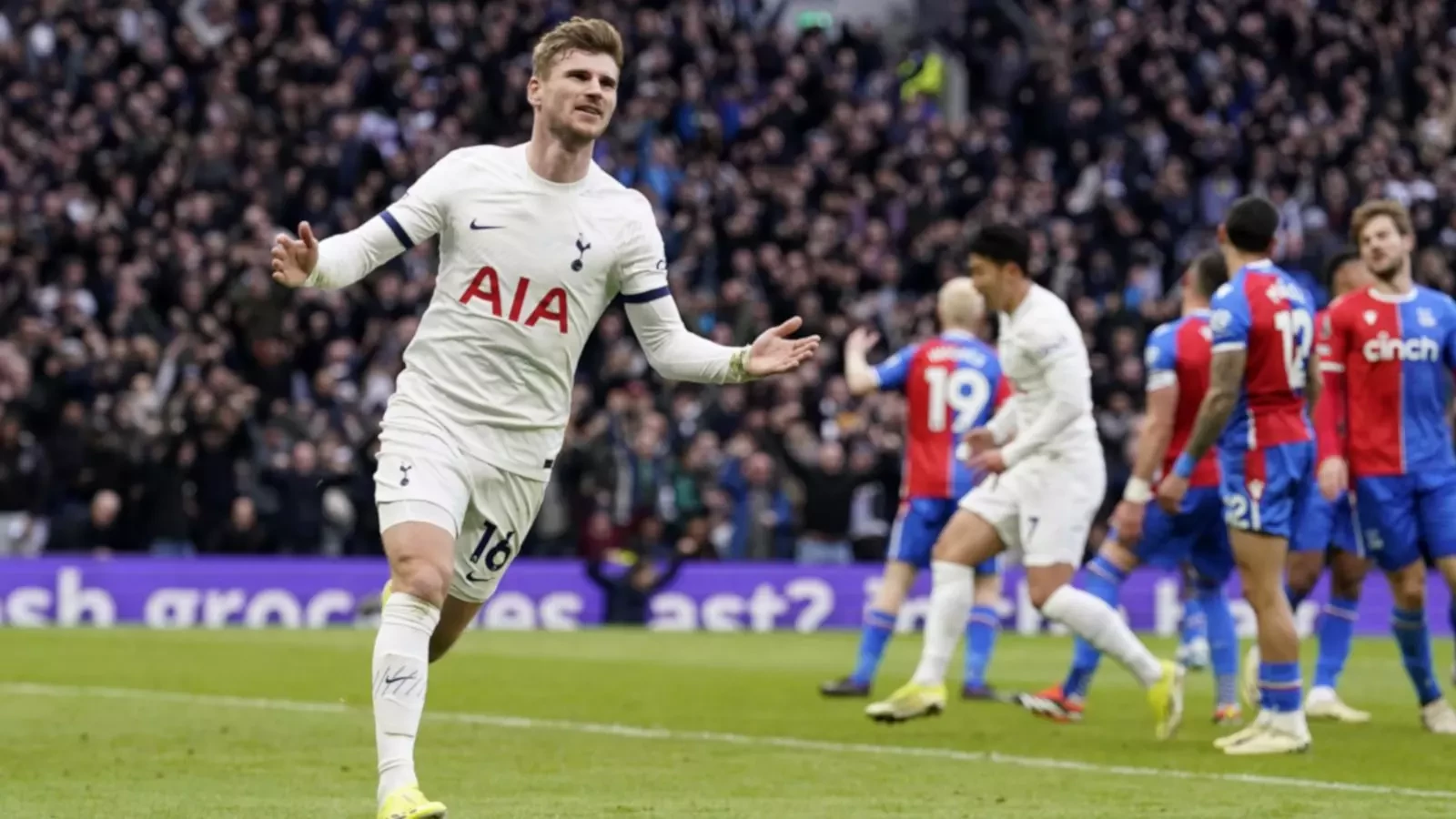 Tottenham return to winning ways after comeback victory against Crystal ...