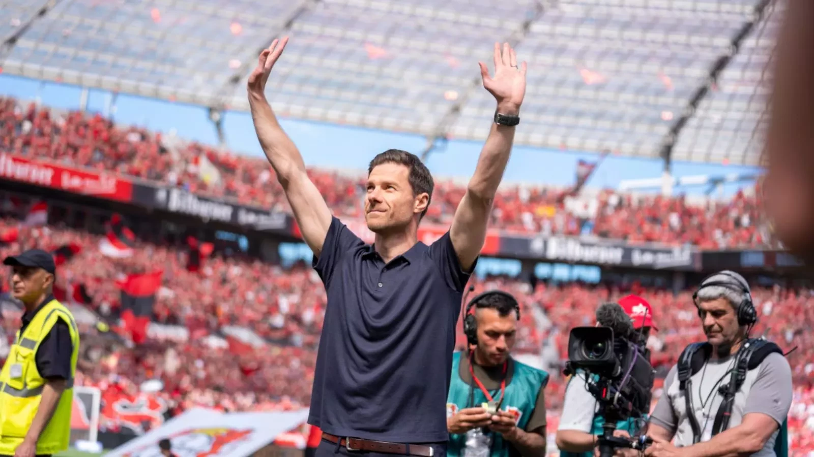 Xabi Alonso refuses to discuss his future after emotional Bayer ...